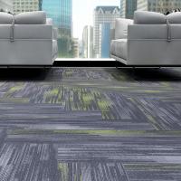 China Modern Office Room Carpet Tile with Square Pattern Design and Nylon Material for sale