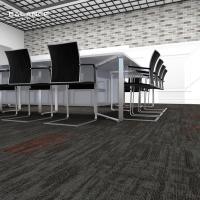 China Custom Plain Loop Pile PVC Modular Carpet for Modern Patterns in Commercial Spaces for sale