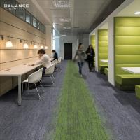 China 25X100 Office Floor Carpet Tiles Total Thickness Approx 6.0mm for Square Office Areas for sale