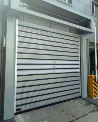 China High Speed Automatic Rolling Shutter Door with Fire Proofing Wind Resistance Beaufort 12 and IP55 Protection for sale