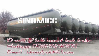 China 3 axle  Bulk Cement Trailer Truck Trailer- SINOMICC semi trailer with Jost ladding gear for sale
