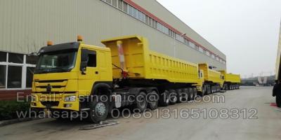 China SINOTRUK 6 Axle Dump Trailer , Heavy Duty Tipper Trailer With FUWA Brand Axle for sale