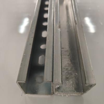 China Metal Strut Channel With Holes And Square Corners Slotted Unistrut 0.5-3.0mm Thickness for sale