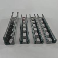China 41×21mm Powder Coated C Channel Dark Green Metal Strut Channel for sale