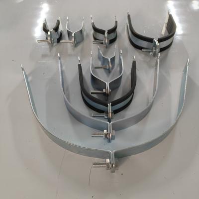 China Customizable P Type Pipe Clamp Extrusion Molding Galvanized Steel for sale