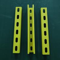 China Yellow Powder Coated Slotted C Steel Channel For Solar Bracket Support System for sale