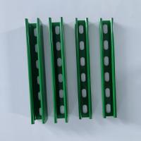 China Green Powder Coated C Steel Unistrut Slotted Channel Q235B Perforated For Solar Mounting Bracket for sale
