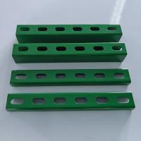 China Custom Green Sprayed C Type Unistrut Channels Slotted For Industrial Support Systems for sale