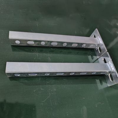 China L-Shaped Punched Metal Bracket Galvanized Strut Channel Bracket for HVAC & Pipe Hanging Systems for sale