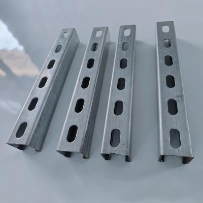China 275g/M² Zinc Coated C Type Steel Unistrut Slotted Channel With High Corrosion Resistance for sale