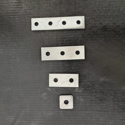 China Galvanized Steel 4 Hole Flat Joining Plate Customized Straight Metal Connector for Furniture & Framing for sale