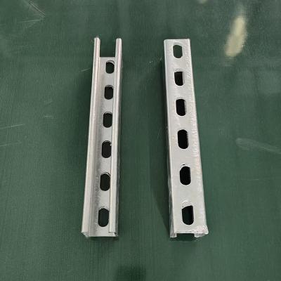China 25x16 Galvanized C Channel Steel Standard Size Cold Formed Slotted Channel Strut for sale