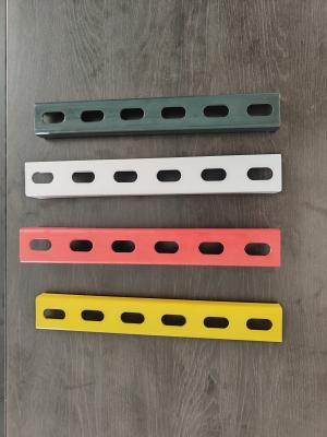 China Powder Coated Slotted C Strut Channel Made from High Toughness Q235B Steel for Solar Panel Rack Systems and HVAC Supports for sale