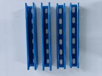 China Unistrut Channels Blue Powder Coated Slotted C Steel Channel with Pre Punched Slots for Assembly of Bracket and Support Systems for sale
