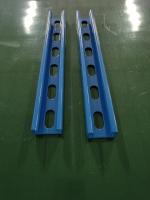 China Unistrut Channels Blue Powder Coated Slotted C Steel Channel with Pre Punched Slots for Assembly of Bracket and Support Systems for sale