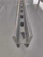 China 41×82 Electro-galvanized Double Spliced C Strut Channel with High Section Rigidity for Large Diameter Pipeline Support for sale
