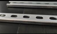 China 41x21 Hot Dipped Galvanized Rounded Corner Embossed Anti-Slip Unistrut Channel for Light Duty Solar Mounting for sale