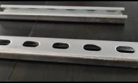 China 41x21 Hot Dipped Galvanized Rounded Corner Embossed Anti-Slip Unistrut Channel for Light Duty Solar Mounting for sale