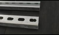 China 41×41 Hot Dipped Galvanized Rounded Corner Embossed Unistrut Channel, Medium & Heavy Duty Solar Mounting Structural Support Rail for sale