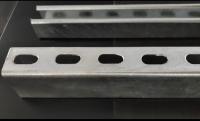 China 41×41 Hot Dipped Galvanized Rounded Corner Embossed Unistrut Channel, Medium & Heavy Duty Solar Mounting Structural Support Rail for sale