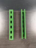 China Unistrut Channels Powder Coated Green C Type Steel Profile Slotted Strut Channel for Modular Assembly and HVAC Suspension Support for sale