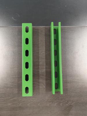 China Unistrut Channels Powder Coated Green C Type Steel Profile Slotted Strut Channel for Modular Assembly and HVAC Suspension Support for sale