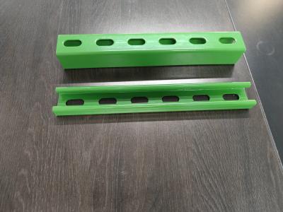 China Unistrut Channels Green Powder Coated Slotted C Steel Channel Q235B Carbon Steel for Solar Mounting Brackets and Structural Support for sale
