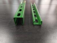 China Unistrut Channels Green Powder Coated Slotted C Steel Channel Q235B Carbon Steel for Solar Mounting Brackets and Structural Support for sale