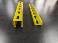 China Durable Carbon Steel Yellow Powder Coated C Strut Channel with Smooth Surface and Anti Rust Properties for Construction for sale
