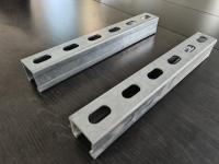 China 41×41 Square-Edge Rib-Reinforced Galvanized C Purlin with Inner Toothed Structure for Construction for sale