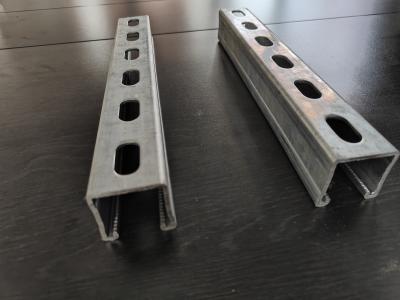 China 41×41 Square-Edge Rib-Reinforced Galvanized C Purlin with Inner Toothed Structure for Construction for sale