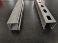 China 41×41 Pre-Galvanized Square-Edge Rib-Reinforced Serrated (Flowered) C Channel Steel | Solar Mounting Rail for Medium & Heavy-Duty Applications for sale