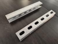 China 41×41 Pre-Galvanized Square-Edge Rib-Reinforced Serrated (Flowered) C Channel Steel | Solar Mounting Rail for Medium & Heavy-Duty Applications for sale