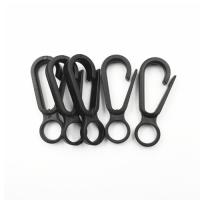 China Plastic POM 1G Mini Snap Hook Black POM Quick Link Lanyard Accessories for sale