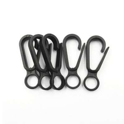 China Plastic POM 1G Mini Snap Hook Black POM Quick Link Lanyard Accessories for sale