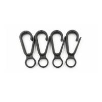 China Plastic POM 1G Mini Snap Hook Black POM Quick Link Lanyard Accessories for sale