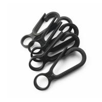 China Plastic POM 1G Mini Snap Hook Black POM Quick Link Lanyard Accessories for sale