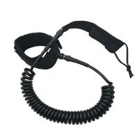 China Universal Kayak SUP Coiled Foot Leash 10 Inch Length TPU 8mm Cord Stainless Steel Swivels for sale
