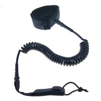 China Universal Kayak SUP Coiled Foot Leash 10 Inch Length TPU 8mm Cord Stainless Steel Swivels for sale
