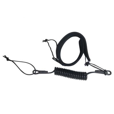 China 28mm Spiral Coil Leg Tether with Nylon String Loops 1.2m Extended Length for sale