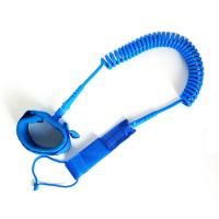 China Custom Blue TPU Elastic Kayak Paddle Leash 70cm Stretch 3m Stainless Steel Swivels for sale