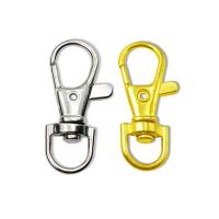 China Zinc Alloy Swivel Lobster Claw 38mm D Ring Lobster Clasp Nickel Gold for sale
