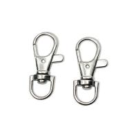 China Zinc Alloy Swivel Lobster Claw 38mm D Ring Lobster Clasp Nickel Gold for sale