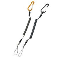 China Steel Retractable Key Lanyard 2.0mm Cord 1m Stretch for Tools Electronics for sale