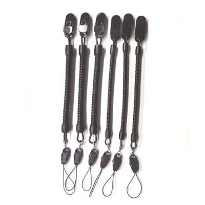 China Flexible Spiral Coil Tether With Alligator Clip And Phone Loop for sale