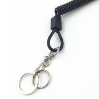 China Customized Spiral Coil Lanyard Key Rings Coiled Bungee Cord Tethers for sale