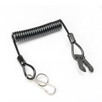 China Detachable Jet Ski Safety Lanyard Coil Style Engine Stop Key 3.0mm Cord 0.8m Stretch for sale