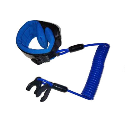 China Universal Jet Ski Kill Switch Lanyard 3.5mm Coil Cord 1m Stretch Blue for sale