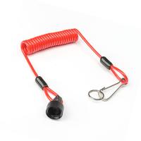 China Red Spiral Jet Ski Safety Lanyard Motor Engine Kill Stop Switch Cable for sale