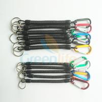 China Quick Release Plier Coiled Lanyard 2.5mm TPU with Aluminum Carabiner 50mm for sale